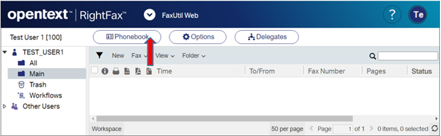 RightFax (Web browser App) - Import / Export Phonebook – Help Center