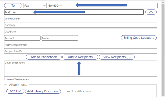 RightFax (Web browser App) - Sending Fax to Multiple Recipients – Help ...