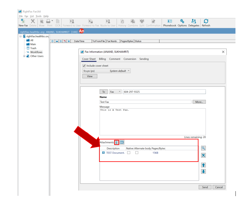 RightFax (Desktop App) - Sending Outbound Fax – Help Center